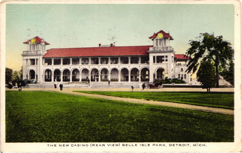 New Casino Rear View Belle Isle Park Detroit Mich Postcard Posted 1915 ...
