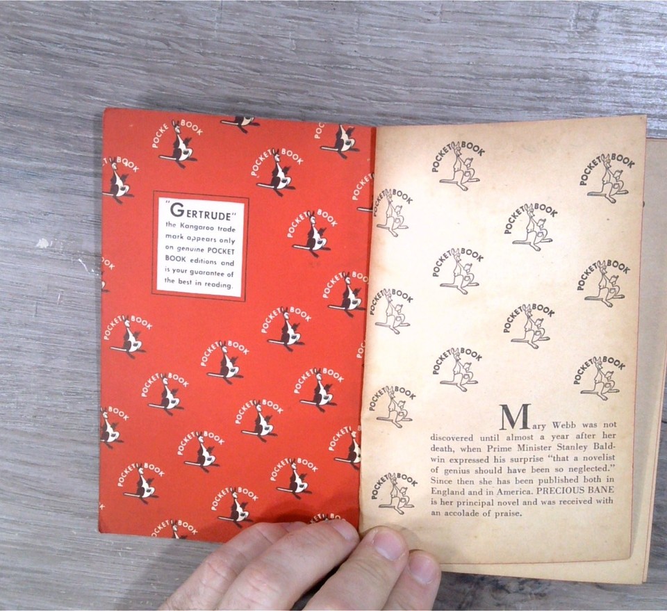 Precious Bane Mary Webb 1949 Pocket Book 535 Historical Fiction Vintage ...
