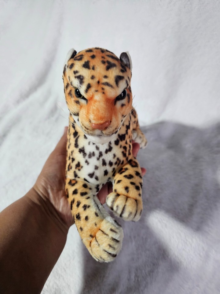 Leopard Laying Plush Beautiful Stuffed Animal 15''Long | eBay