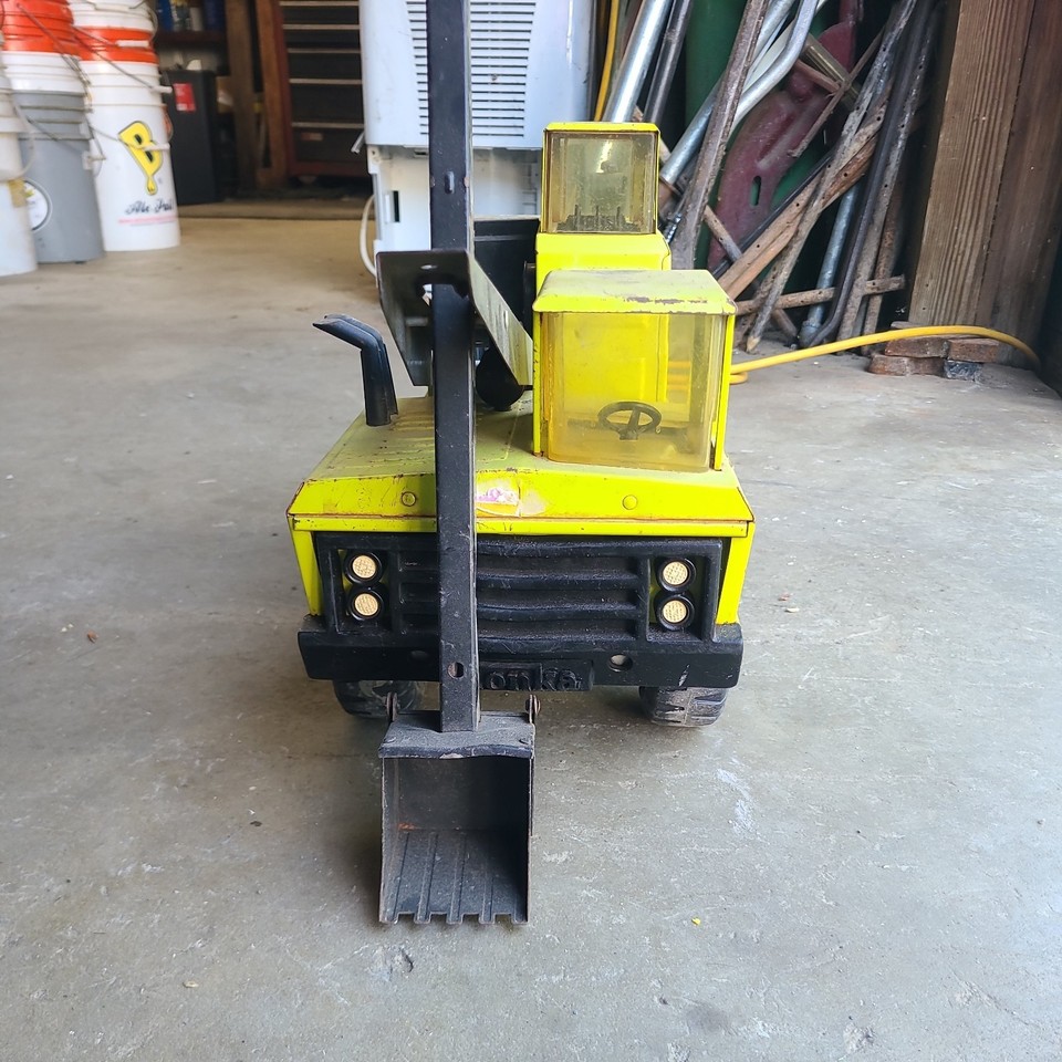 Green Tonka Mighty Shovel 3930 17” Pressed Steel 1970s Vintage Euclid ...