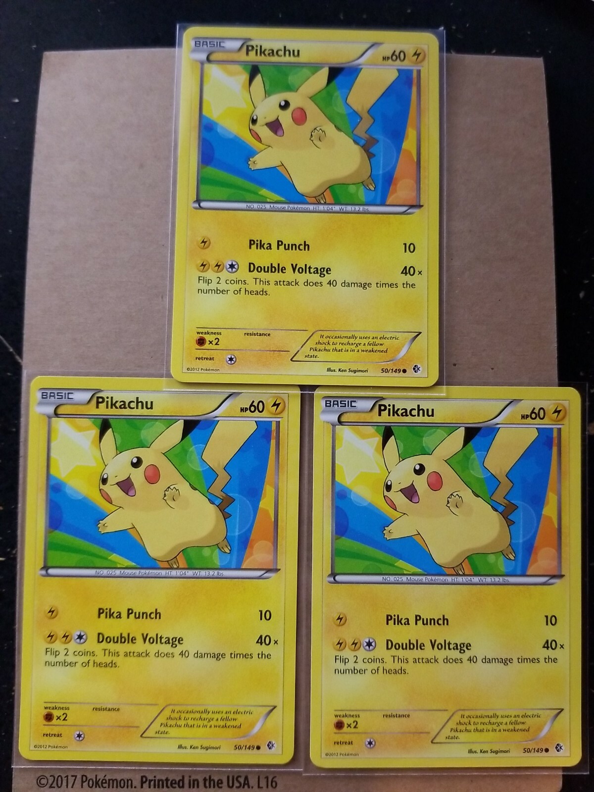 Pikachu 50/149 Non-Holo 2012 Pokemon TCG BW Boundaries Crossed NM/M ...