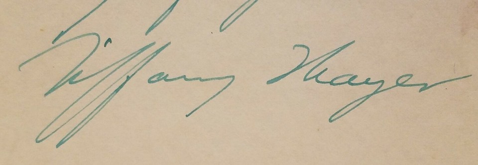 Tiffany Thayer Signed Autographed 10.5" X 7.25" Letter | eBay