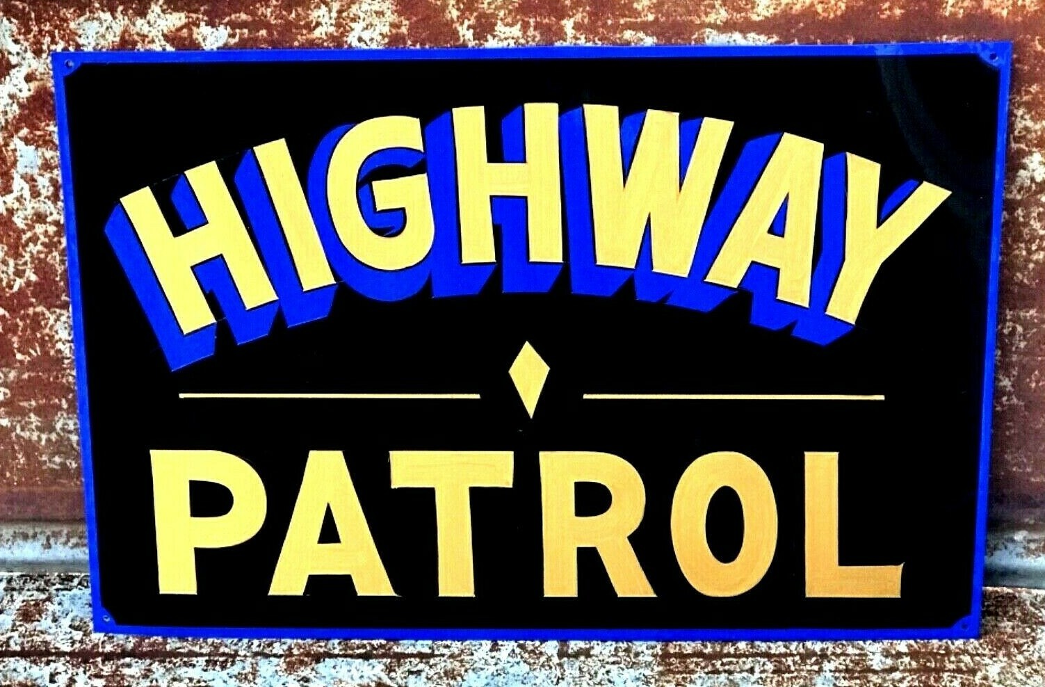 Vintage Blue Hand Painted HIGHWAY PATROL Police Gift LAPD Lives Matter ...