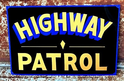 Vintage Blue Hand Painted HIGHWAY PATROL Police Gift LAPD Lives Matter ...
