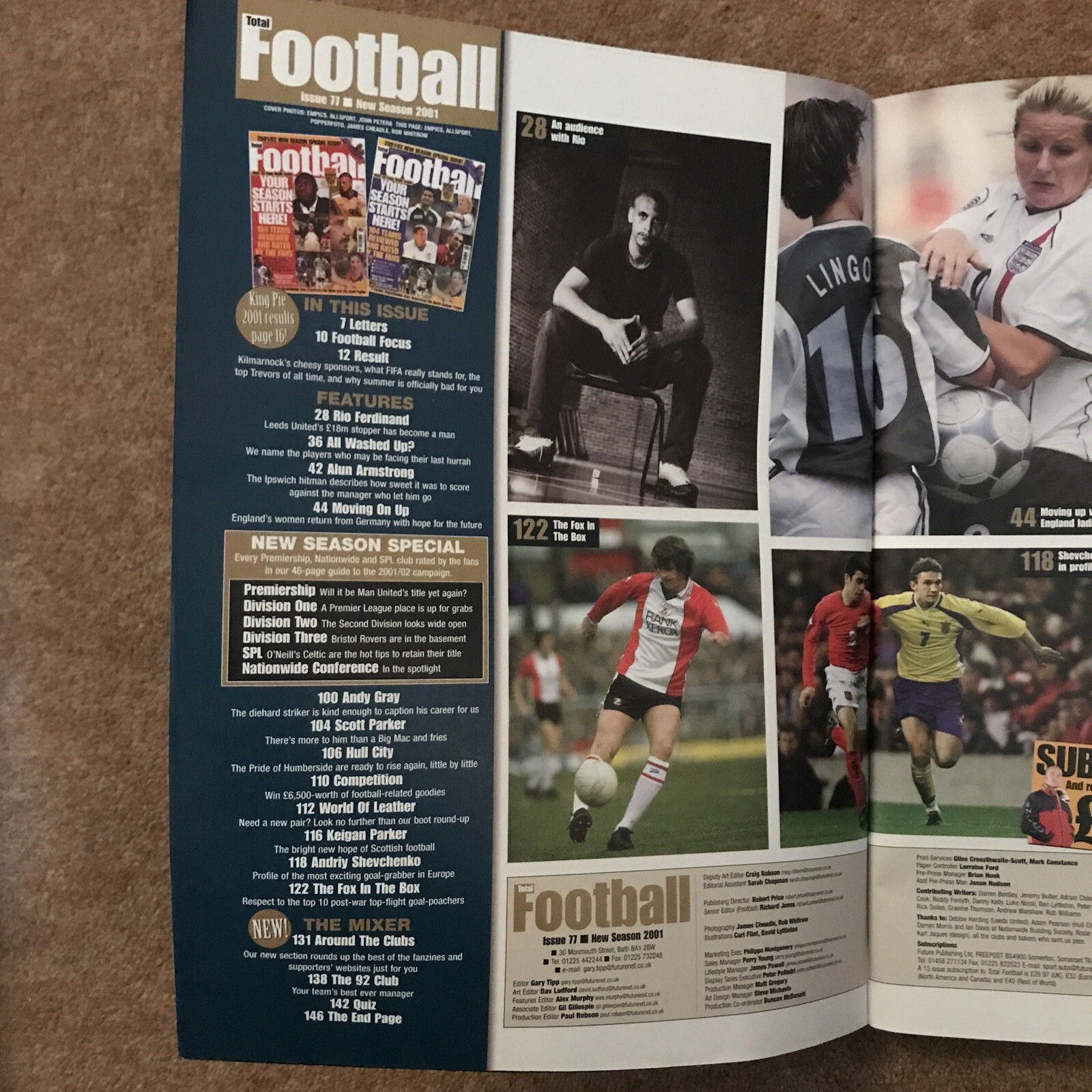 Total Football Magazine Issue 77 New Season 2001 | eBay