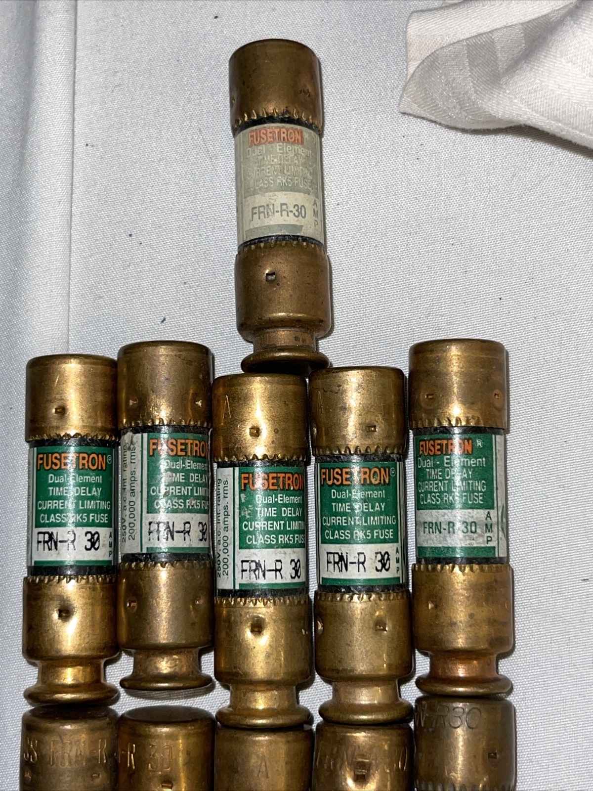 FUSETRON, FUSE, FRN-R-30, 30 AMP, 250 VAC, Dual Element Time Delay LOT ...