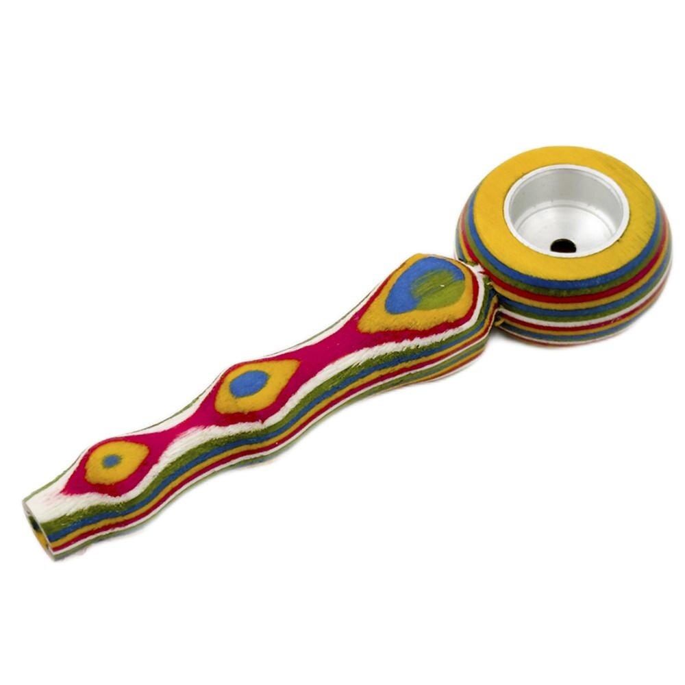 Mini Wooden Tobacco Pipe Metal Chamber Pot for Smoking Protable Dry ...