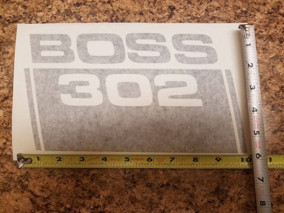 Boss 302 Mustang large 5" x 10" diecut decal..Outdoor Vinyl..Free ...