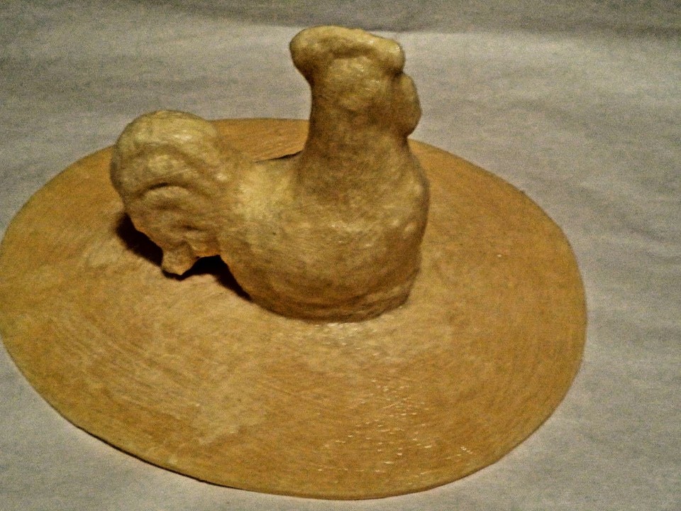 Latex rooster chicken mold plaster concrete casting mould 4"L x 4"H x 2 ...