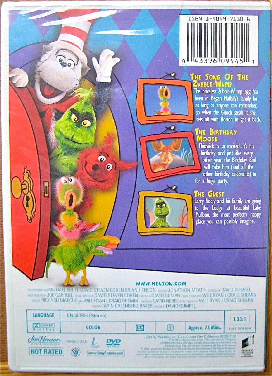 The Wubbulous World Of Dr. Seuss 3 DVD Collection The Cats Fun House ...