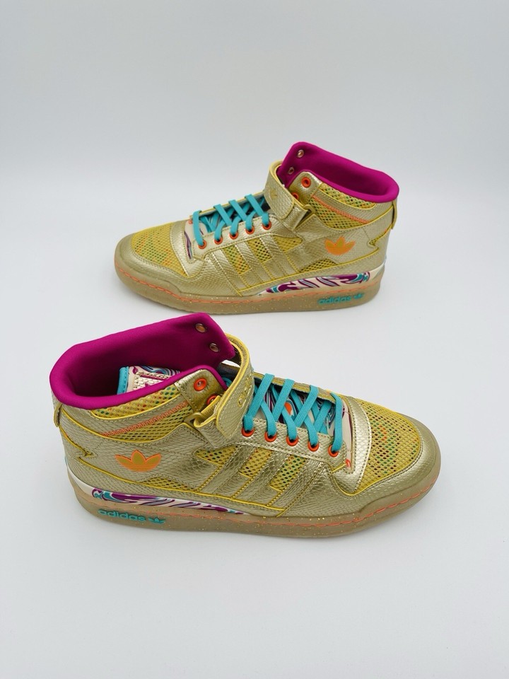 Adidas Originals Forum Mid Mens Casual Sneaker Shoes Gold ID8615 NEW | eBay