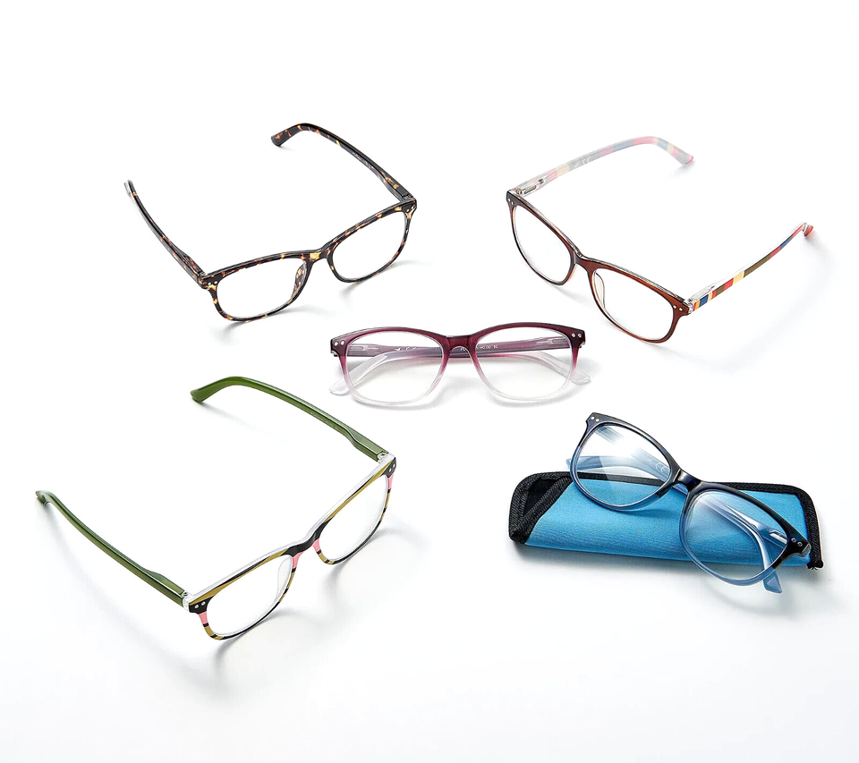 Hummingbird The Madison Set of 5 Blue Light Readers- ASSORTED, Strength ...