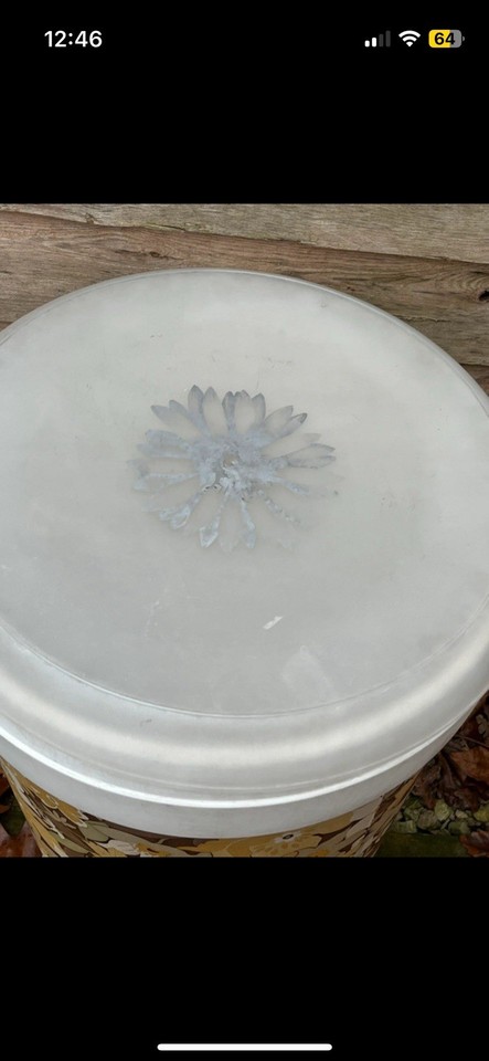 Large Vintage Plysu 1970's Floral Design Plastic Washing Laundry Basket ...