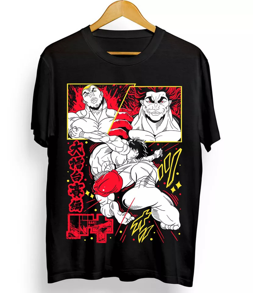 Baki Hanma T-Shirt Baki The Grappler Yujiro Boxing Gym Anime Gift Shirt ...
