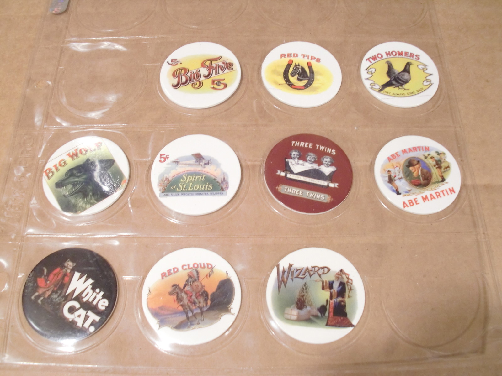 POGS TABACCO TINS BY CYCLONE SUPER RARE COMPLETE SET of ALL 10 ABE ...