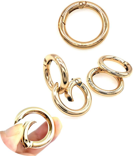 10 Pcs 1 Inch Diameter round Spring Snap Carabiner Clip,O Rings Spring ...