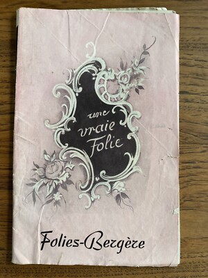 Vintage Folies Bergere Program 1950s Ephemera Cabaret Music Hall Paris ...
