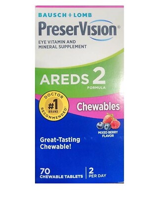 :.PreserVision AREDS 2 - Mixed Berry 🍓🫐Flavor, 70 Chewable Tablets.: | eBay