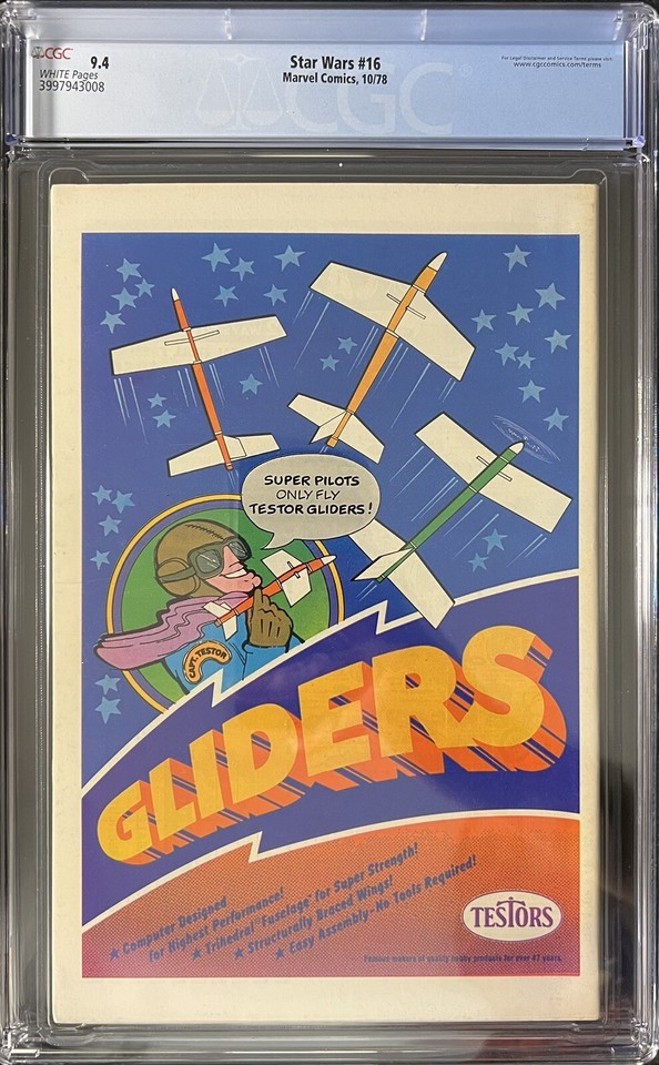 Star Wars #16 CGC 9.4 1978 Marvel. 1st Valence. Starkiller Kid ...