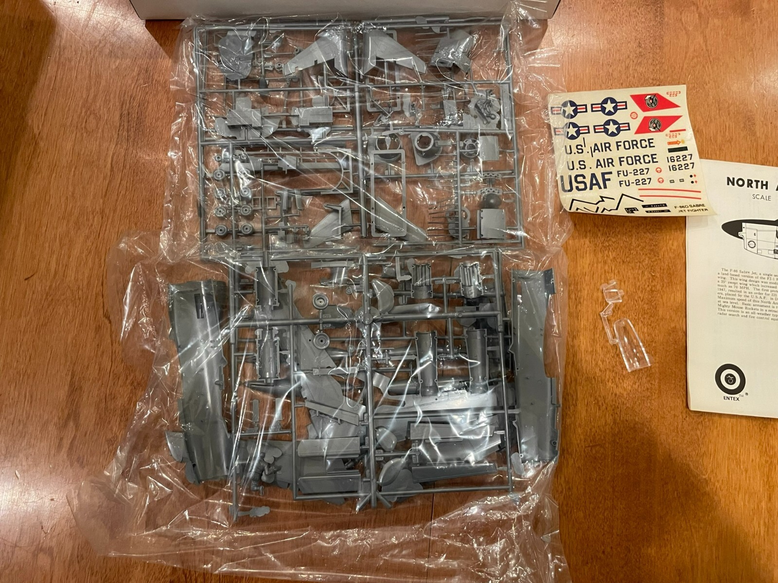 Vintage 1970s? Entex North American Sabre F86d Model Fighter Jet Kit ...