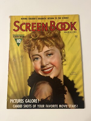 VINTAGE MAY 1938 “SCREEN BOOK”MAGAZINE JOAN BLONDELL- ALICE FAYE- BASIL ...