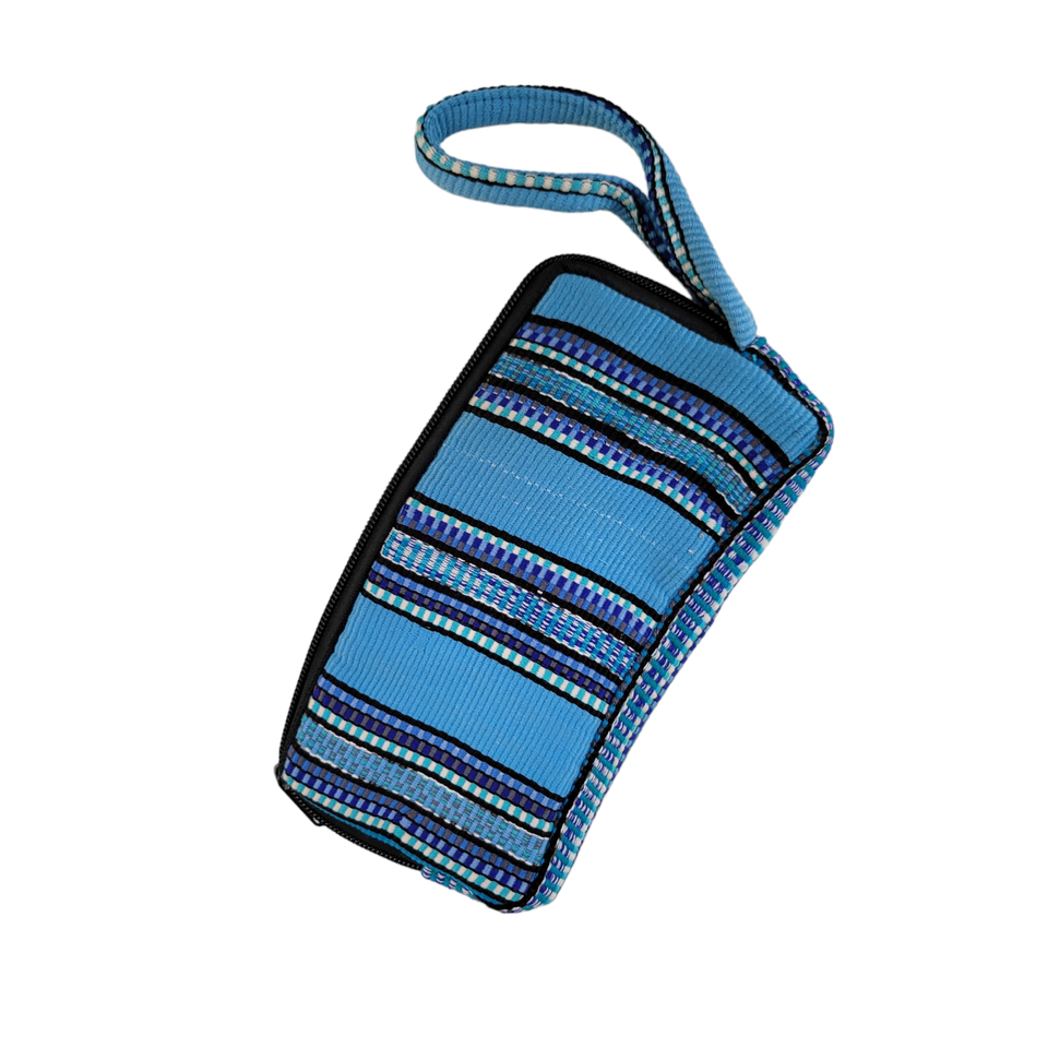Guatemalan embroidered women's wrislet clutch wallet with slots and ...
