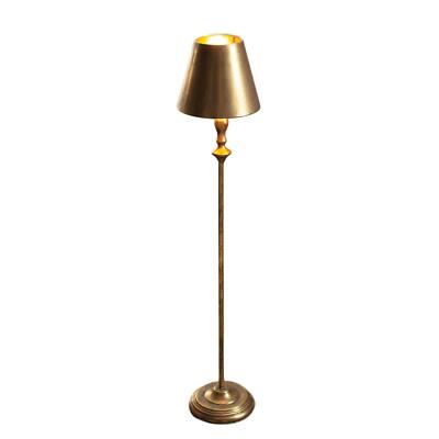 Sleek Slim Antique Gold Metal Table Lamp Modern 40 Inch Tall Reading ...