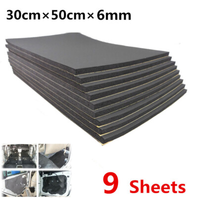 9 Sheets Car Auto Van Sound Proofing Deadening Insulation 6mm Closed ...