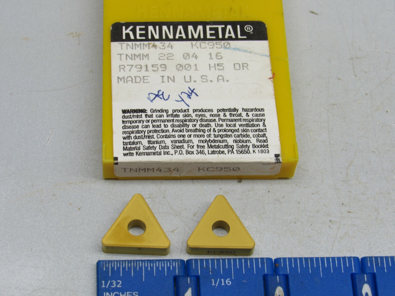 KENNAMETAL TNMM-434 (TNMM-220416) CARBIDE INSERTS (10 PCS) NEW GRADE ...