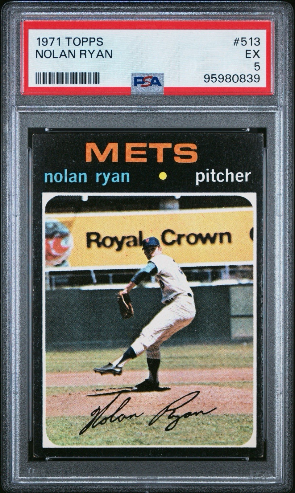 NOLAN RYAN 1971 TOPPS PSA 5 ! *JUST GRADED ! * CENTERED ! *NO CREASES ...
