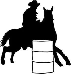 Barrel Racing Outline