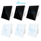 1/2/3 Gang EU Panel Touch LED Light Switch WiFi ON/OFF,Dimmer Switch ...