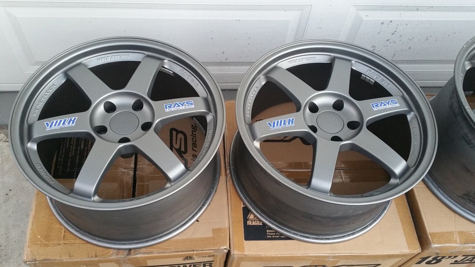 MKIV Supra Spec Rays Wheels: Volk Racing TE37 Titanium Gunmetal Rims ...