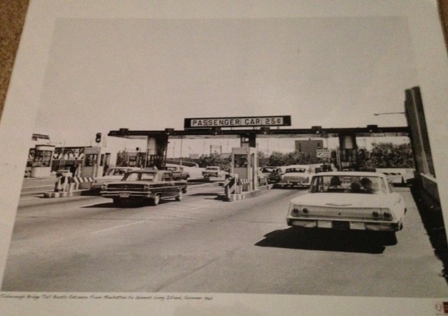 TRIBOROUGH BRIDGE TOLL BOOTH ENTRANCE - QUEENS, NY 1963 B&W PHOTO 16 X ...