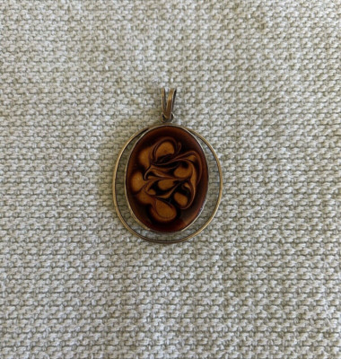 Israeli Modernist MCM Gold Vermeil Sterling & Enamel Brutalist Abstract ...