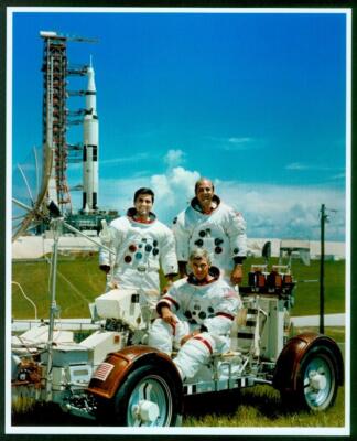 NASA, 8x10 photo, Apollo 17, Portrait w/Rover & Rocket, 1972-8-28 in ...