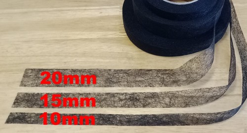 3 Meters (118") Black Iron-On Hemming Tape Wonder Web No Sewing Craft 3 ...
