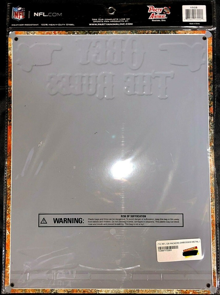 NFL Green Bay Packers Embossed Metal Sign | eBay