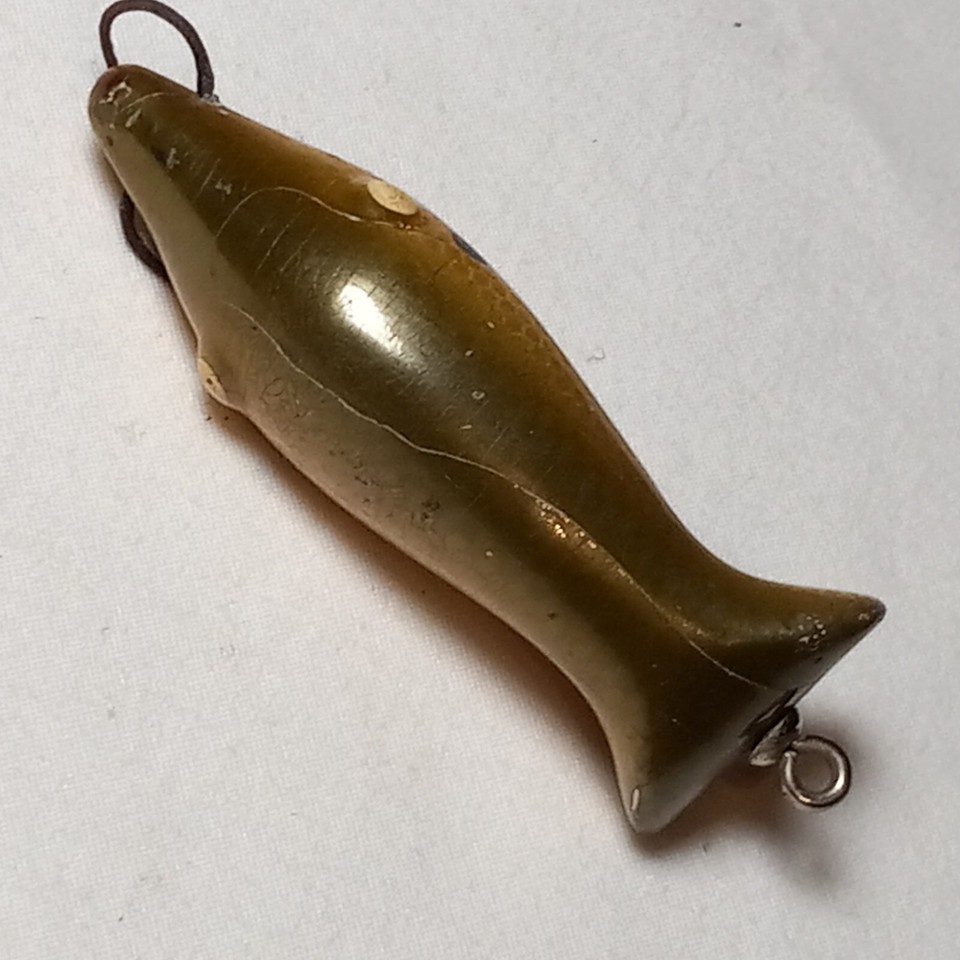 Vintage 40s Paw Paw Crawfish Crawdad Wood Body Fishing Lure Tough Shad ...