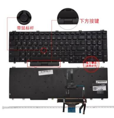 for Dell Precision 3500 3501 3540 3541 3550 3551 US Keyboard Backlit ...