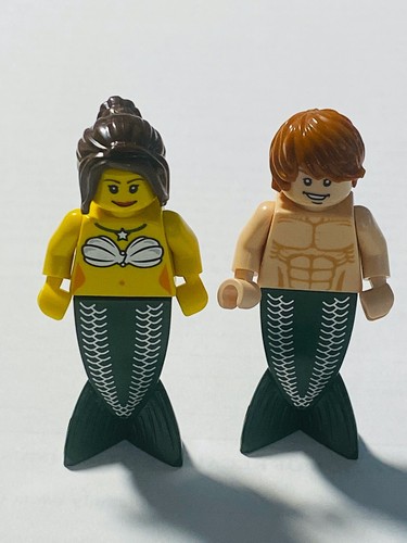 *NEW* Lego PIRATES Minifig MERMAID and MERMAN Minifigure *Authentic ...