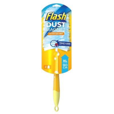 Flash Duster Dust Magnet XL Cleaning Home Starter Kit 90cm Handle with ...