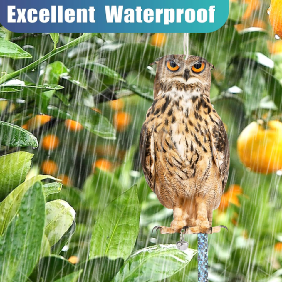 3 Pack Fake Owl Hanging Effective Bird Control, Fake Owl Decoy to Scare ...