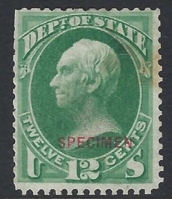 US # O63S - 12c Dept. of State Specimen Overprint - NGAI (P-7135) | eBay