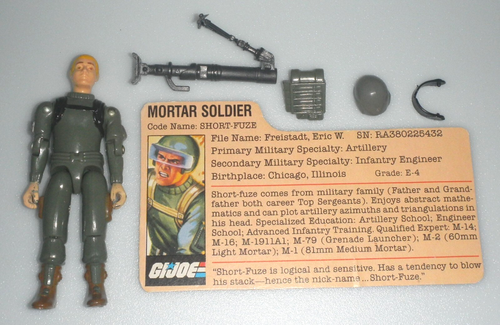 1982 Vintage G.I. GI Joe Lot 3.75 ARAH Short Fuze v1 Straight Arm *99% ...