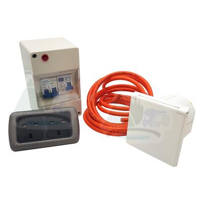 ELECTRIC 240V HOOK UP WHITE KIT FOR CAMPERVAN/MOTORHOME/CARAVAN | eBay