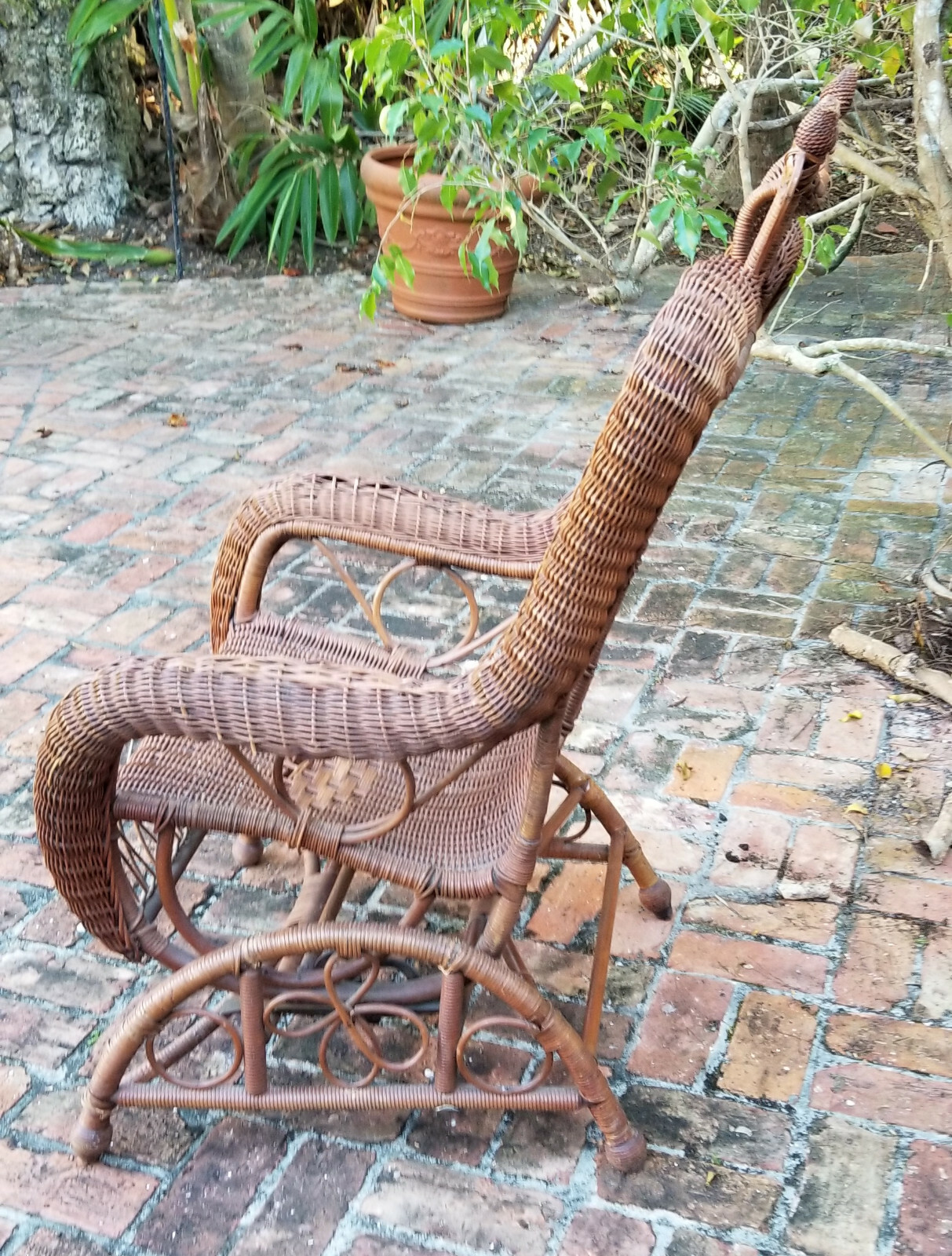 ANTIQUE VICTORIAN 1895 WAKEFIELD WICKER PLATFORM ROCKER CHAIR | eBay