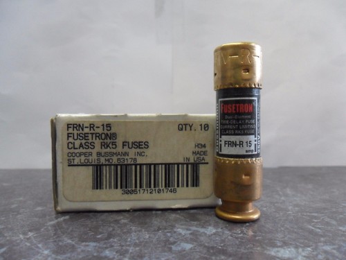 New Lot Bussmann Fusetron FRN-R-15 15 Amp Fuses Class RK5 250V NIB | eBay