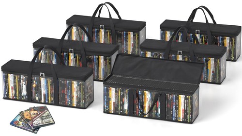 DVD Storage Bags, Media Organizer Bags for DVDs, CDs, Blu Ray Disc ...