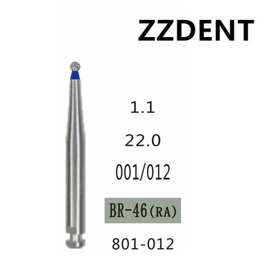 50 PCS RA-BR-46 Small Ball Type Diamond Burs for Contra Angle Dental ...